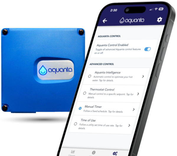 Smart Electric and Gas Water Heater Controller | Aquanta